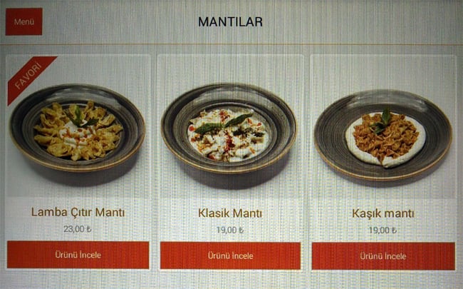 Menu at Lamba Cafe Restaurant, Istanbul