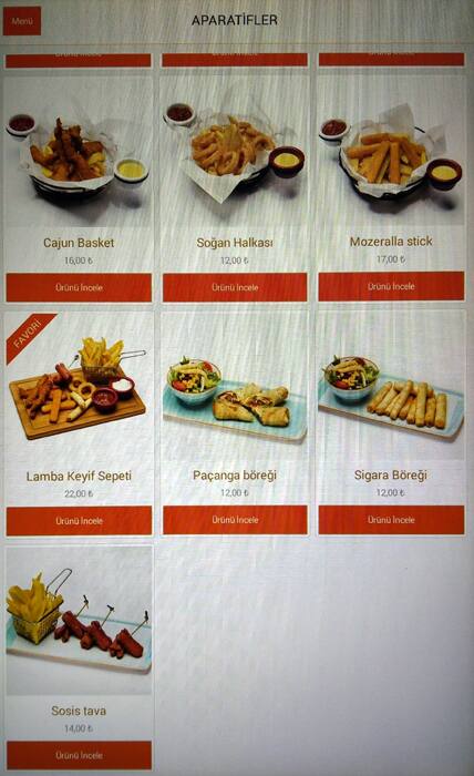 Menu at Lamba Cafe Restaurant, Istanbul