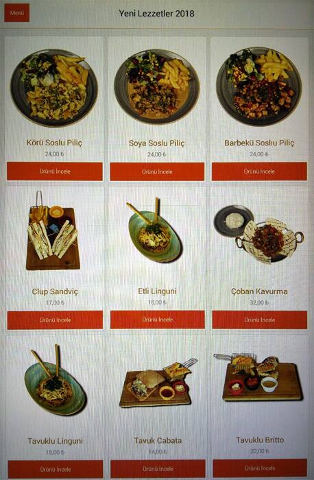 Menu at Lamba Cafe Restaurant, Istanbul