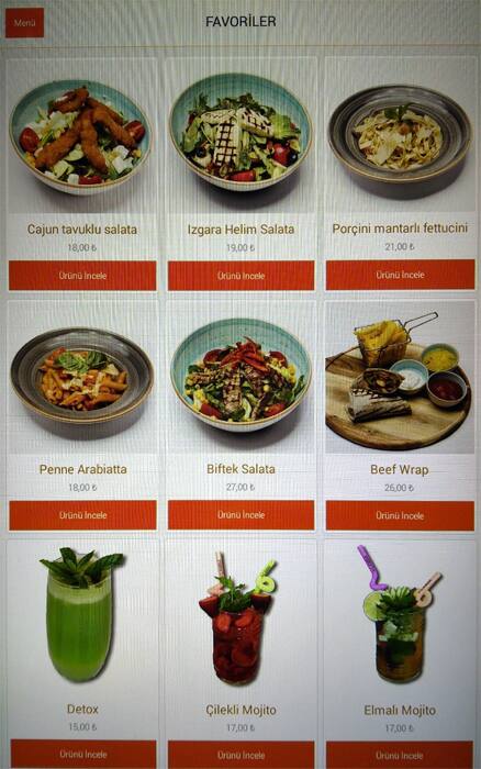 Menu at Lamba Cafe Restaurant, Istanbul