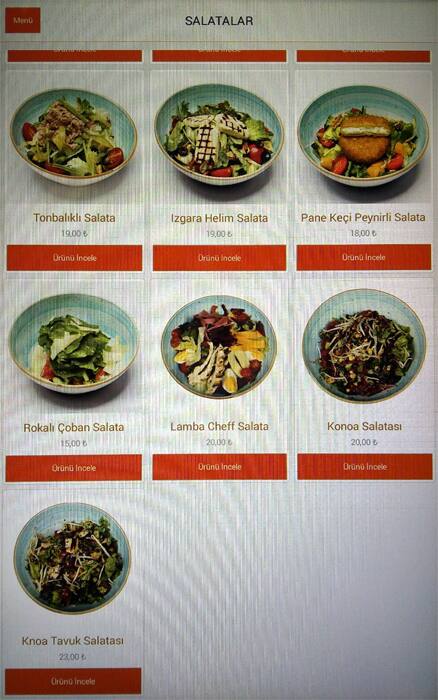 Menu at Lamba Cafe Restaurant, Istanbul