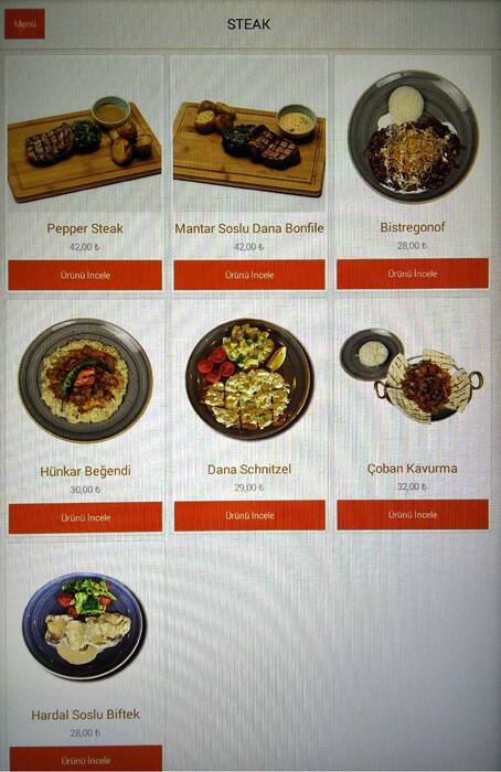 Menu at Lamba Cafe Restaurant, Istanbul