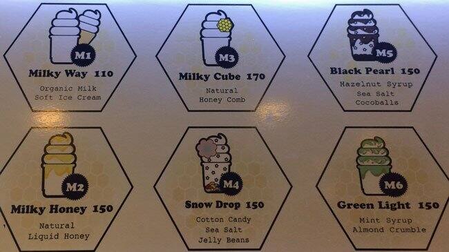 Menu at Milk Cow desserts, Makati