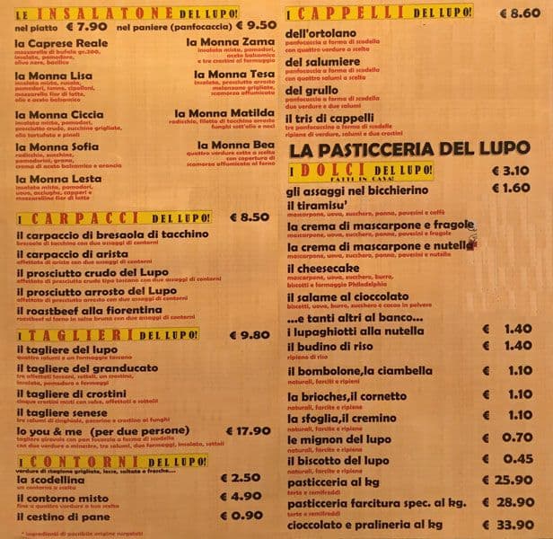 Menu at Lupo BBQ, Sesto San Giovanni, Via Luigi Granelli