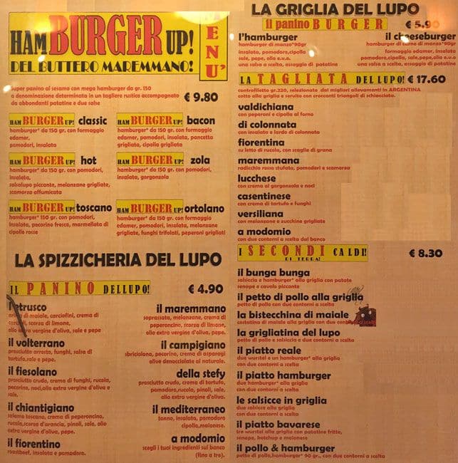 Menu at Lupo BBQ, Sesto San Giovanni, Via Luigi Granelli