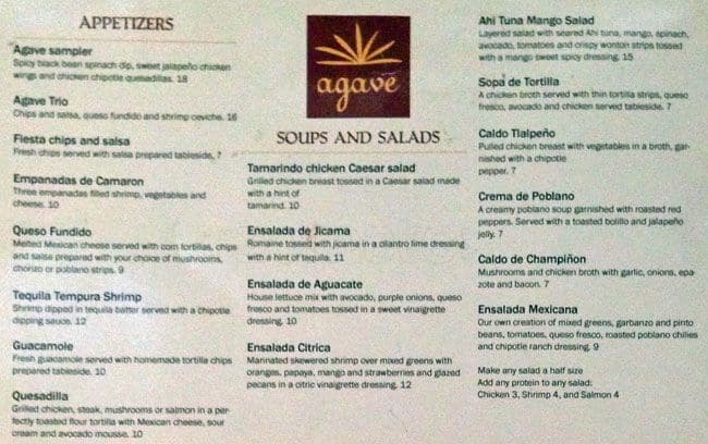 Menu at Red Agave Tequileria Cocina Calaca Bar, Boulder