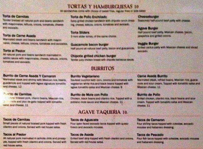 Menu at Red Agave Tequileria Cocina Calaca Bar, Boulder
