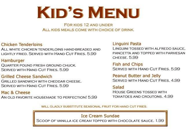 Menu at Oswego Grill restaurant, Lake Oswego