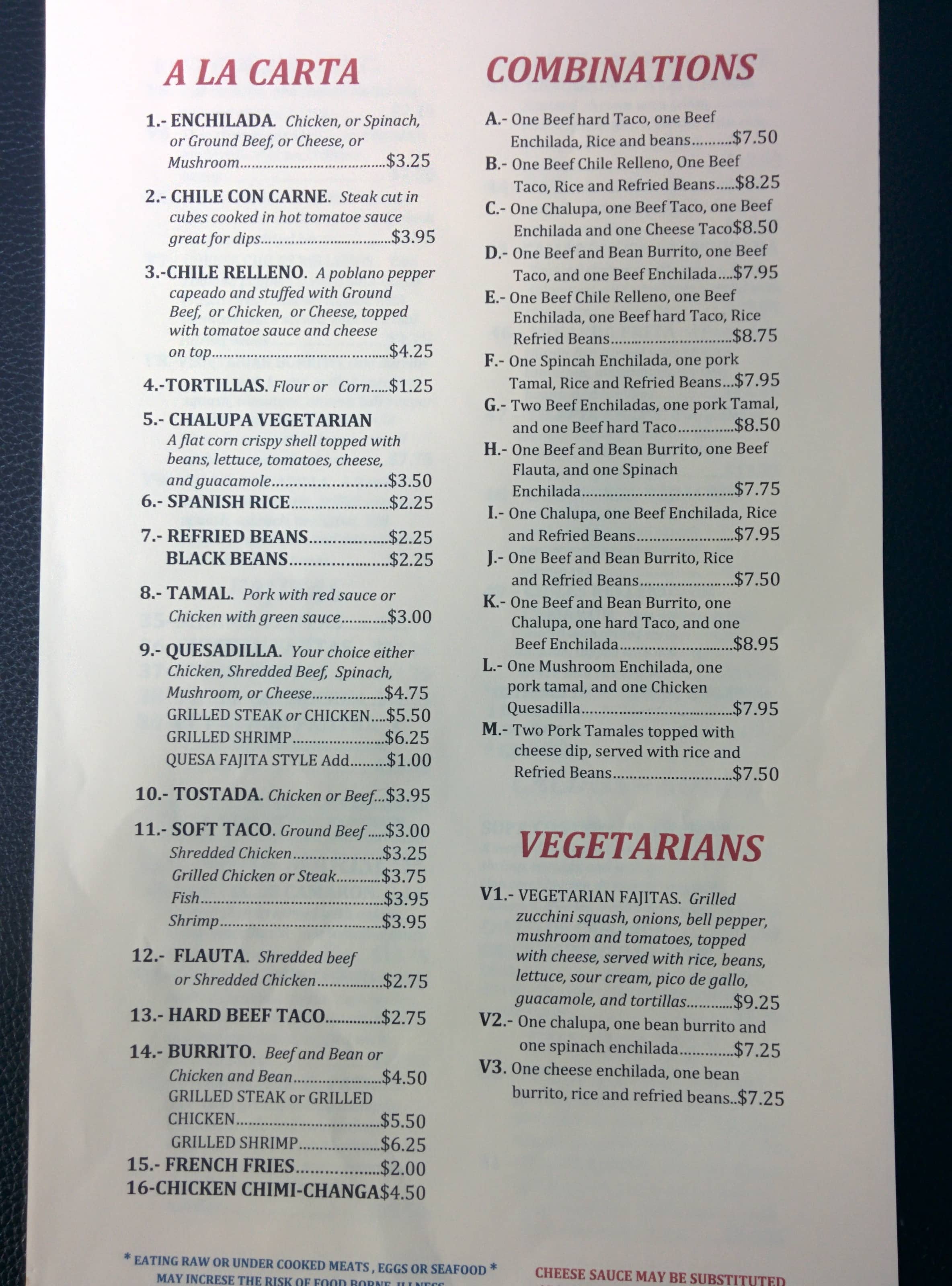 Menu at El Patron Bar & Grill, Helena, Co Rd 95