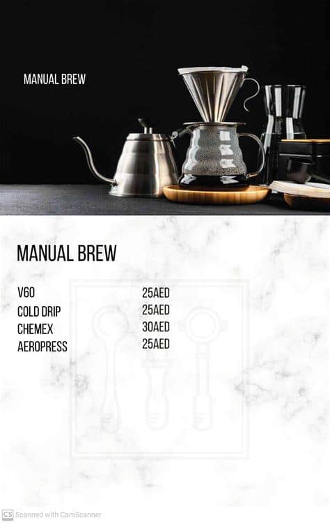 Menu at Slow Cafe, Ras Al-Khaimah