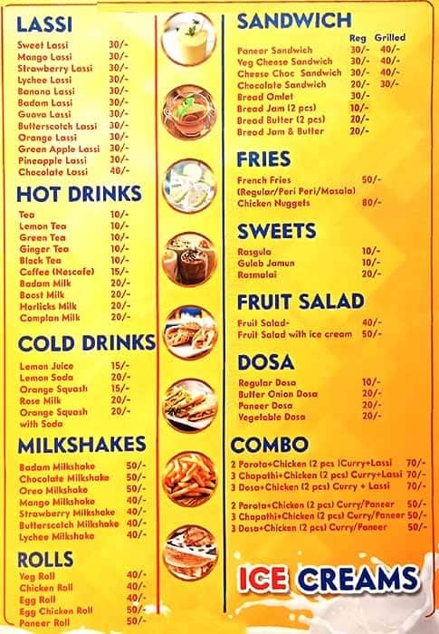 Menu of Lassi Park & Food Center, BTM, Bangalore