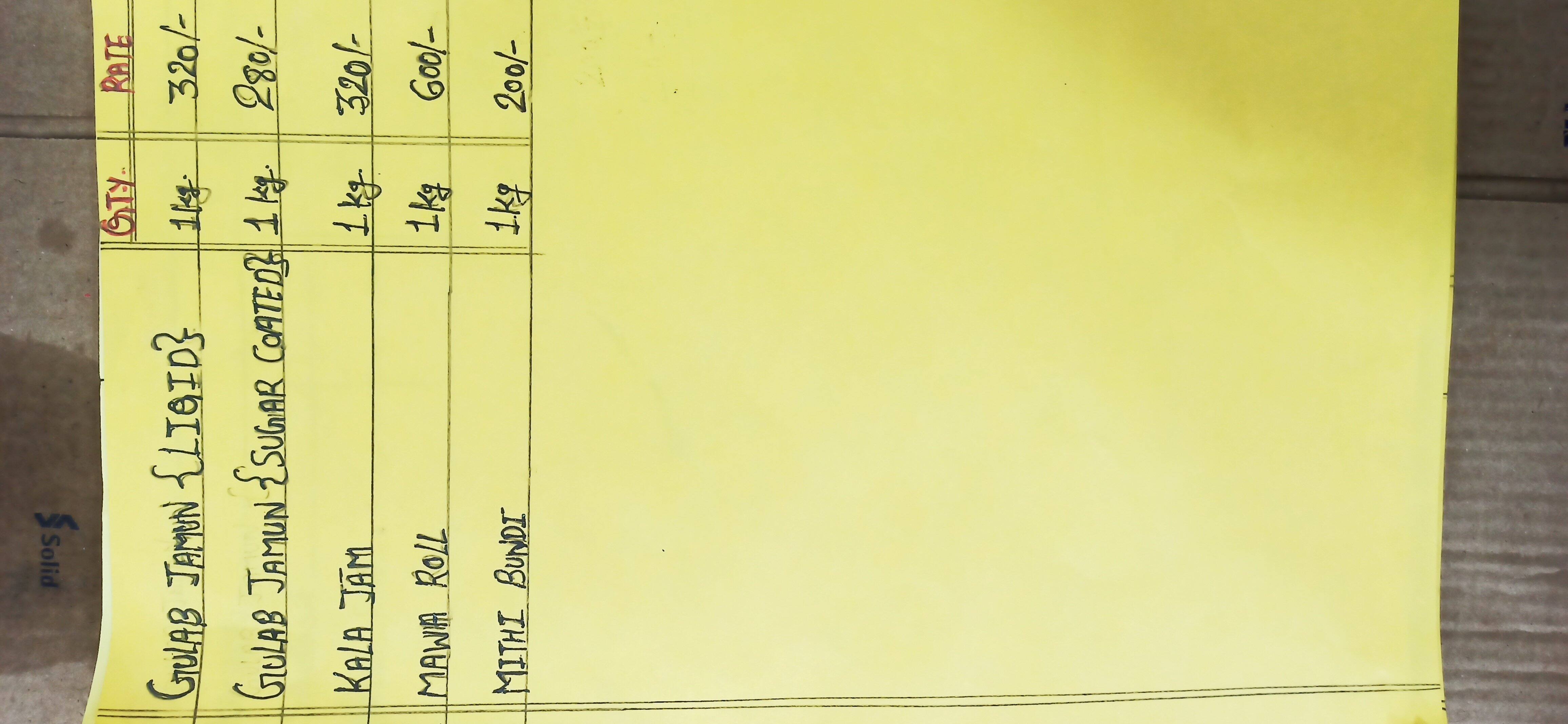 Menu of Gupta Ji Sweets And Namkeen, Undri, Pune