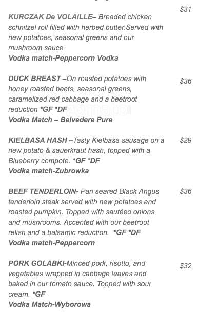 Menu at Topor Bistro restaurant, Porirua