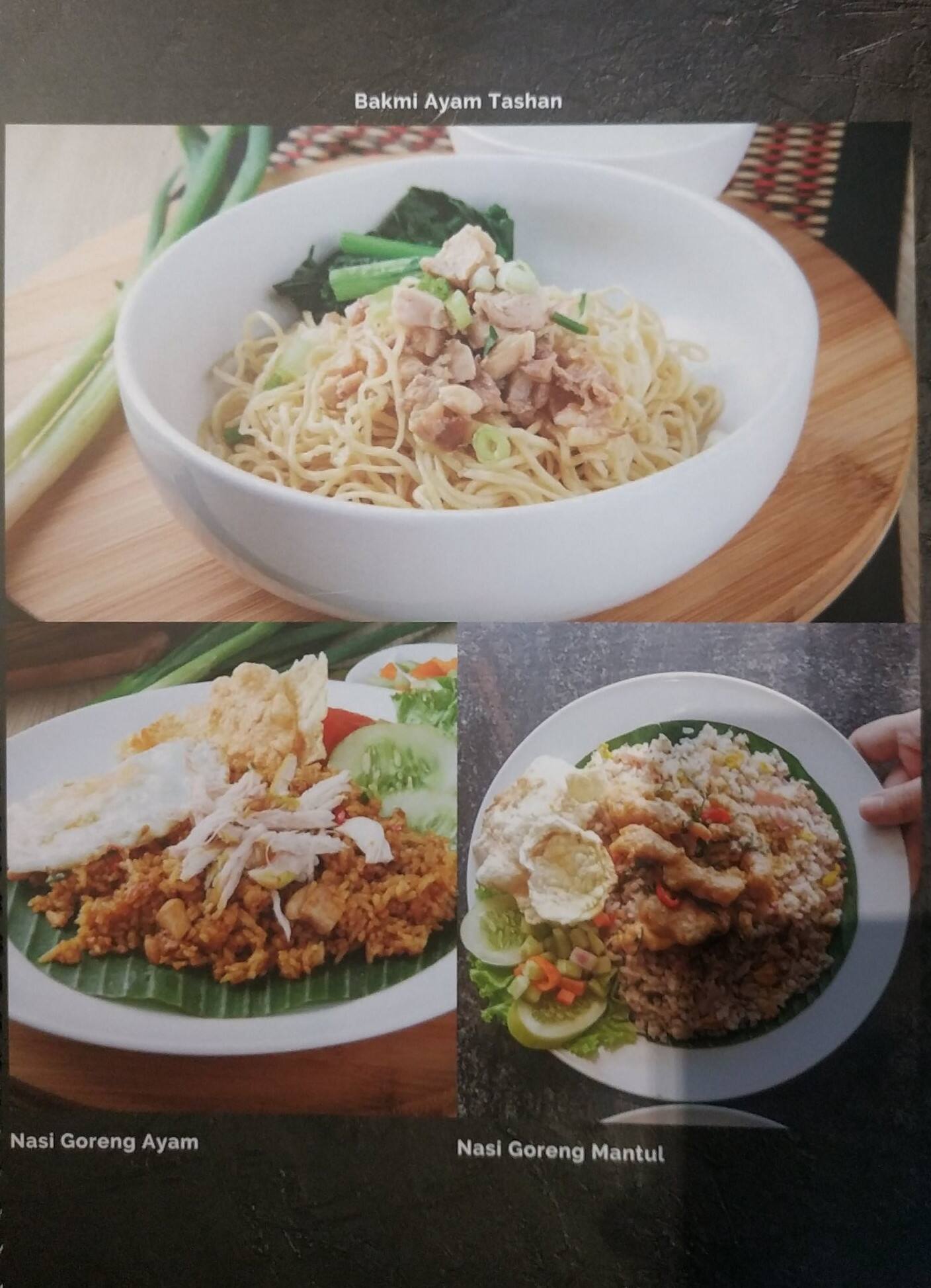 Menu at TASHAN RESTAURANT, South Jakarta