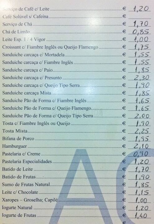 Pastelaria Portugal Menu, Menu de Pastelaria Portugal, Buraca, Lisboa ...