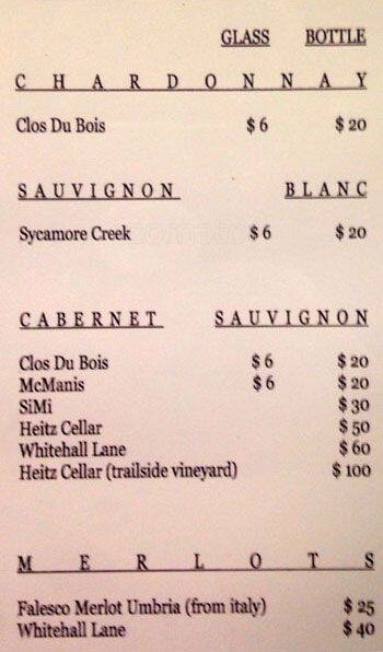 Carta de Osakaya Restaurant, San Francisco