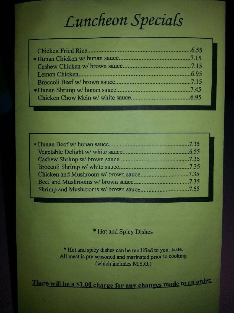 Menu at Golden Crown restaurant, Corpus Christi, S Staples St