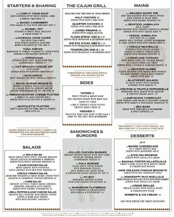 Nola Eatery & Social House Menu - Zomato