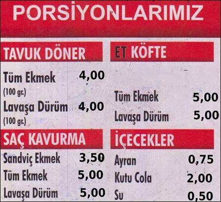 Menu at Gözde Piknik, Ankara, 17/A Kıbrıs Caddesi