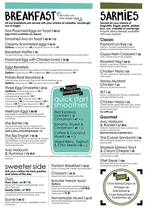 Menu at Vovo Telo restaurant, Sandton, Shop LL42