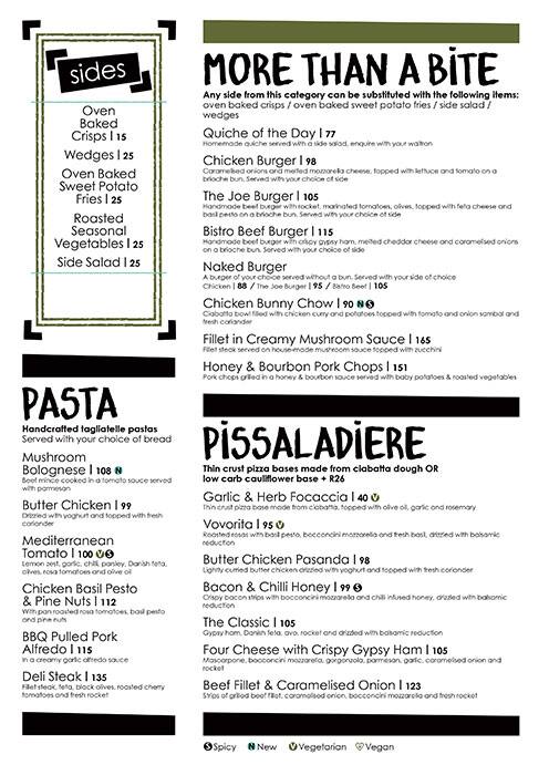 Menu at Vovo Telo restaurant, Sandton, Shop LL42