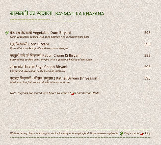 Menu at Veg Gulati, Pandara Road, New Delhi