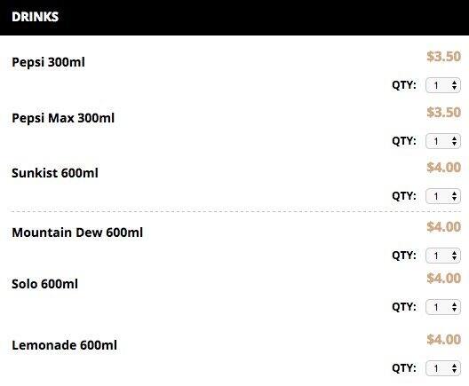 Menu at Thainabox fast food, Burwood