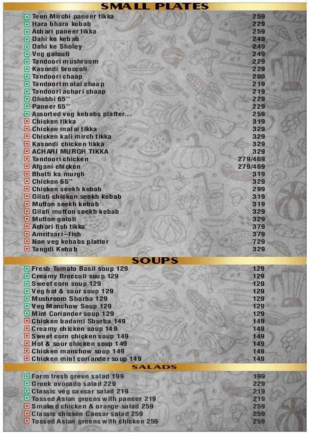 Menu of City Hive Cafe, Palam, New Delhi