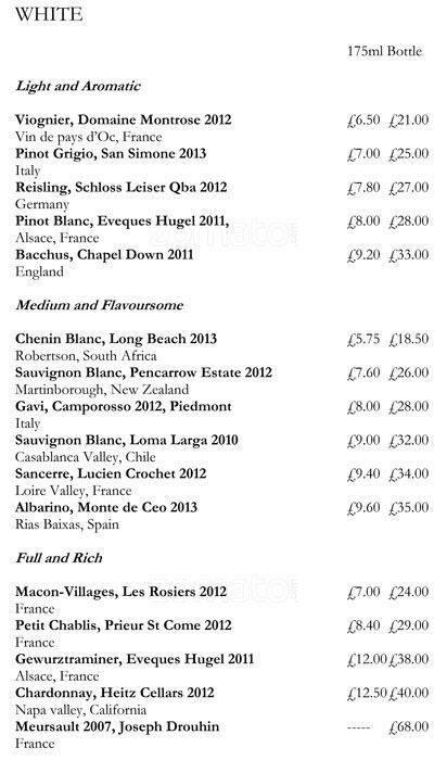 Menu at The Star & Garter pub & bar, London, 4 Lower Richmond Rd