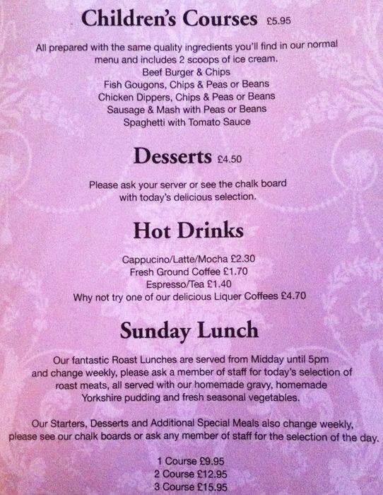 Menu at The Wheatsheaf West Wickham pub & bar, West Wickham, 135 High St