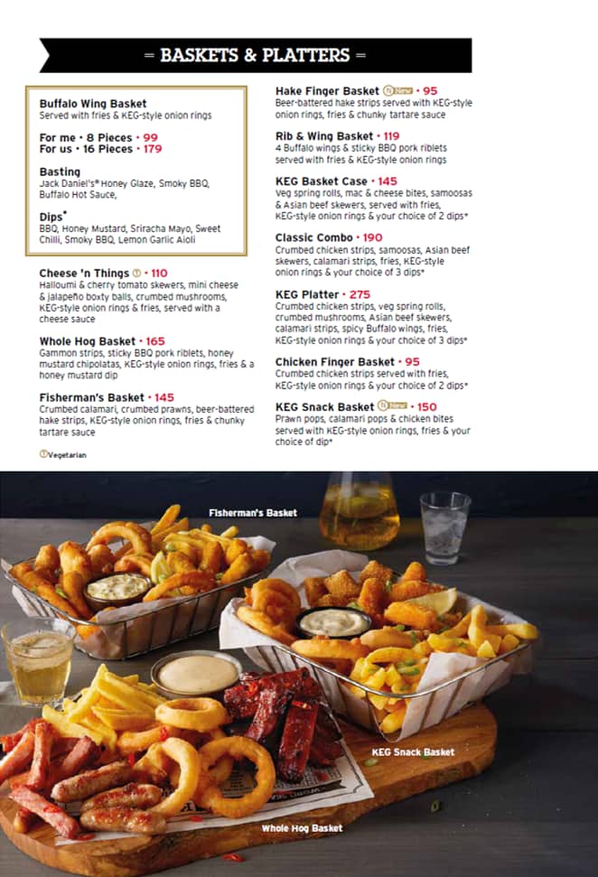 Menu at Keg & Filly restaurant, Sandton, 4 Tambach Road