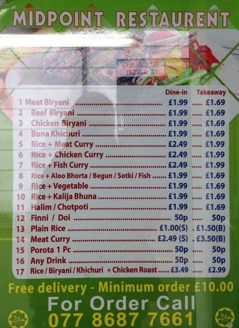Midpoint Menu, Menu for Midpoint, Whitechapel, London - Zomato UK