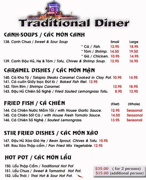 Menu at Pho Saigon Cuisine restaurant, Margate