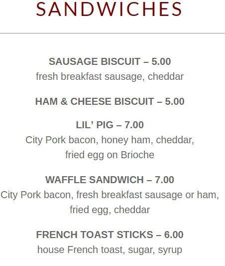 Menu at City Pork Jefferson BBQ, Baton Rouge