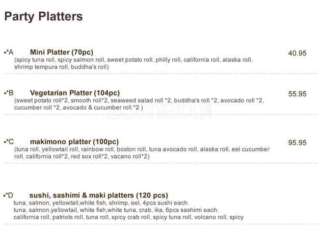 Menu at Koto Grill & Sushi restaurant, Salem