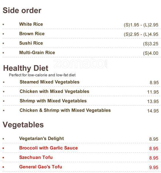 Menu at Koto Grill & Sushi restaurant, Salem