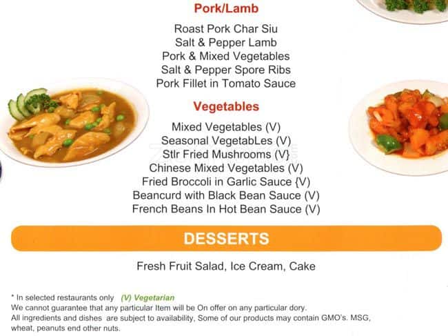 Menu at Golden Buffet restaurant, London, 131-133 High Cross Rd