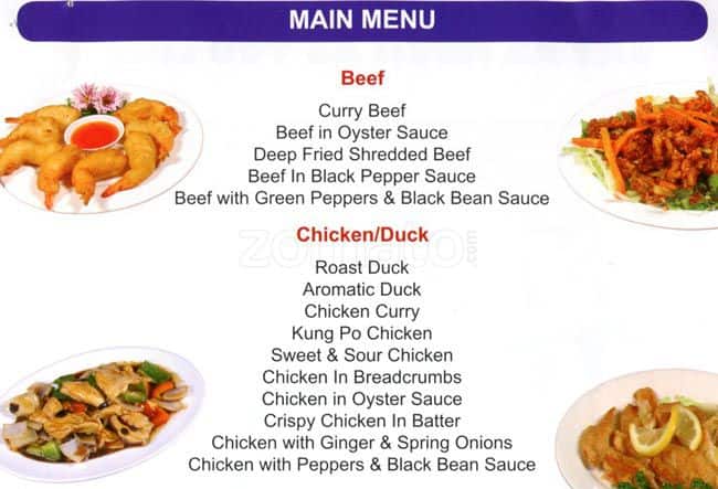 Menu at Golden Buffet restaurant, London, 131-133 High Cross Rd