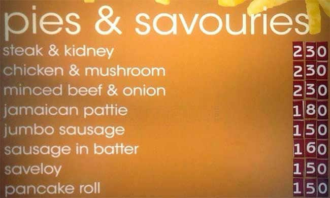 Menu at Kennington Fish Bar, London, 56 Kennington Park Rd