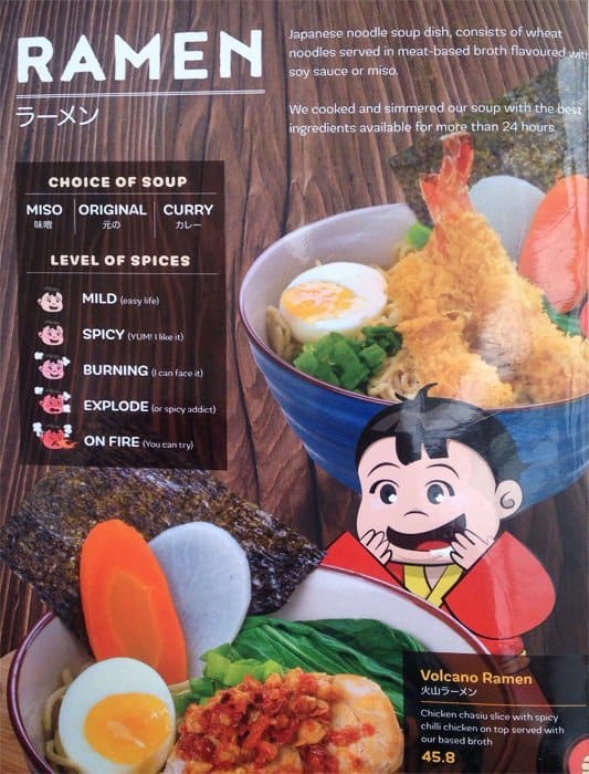 Menu at Ramen 1 restaurant, Jakarta, Cibubur Junction Ground Fl.