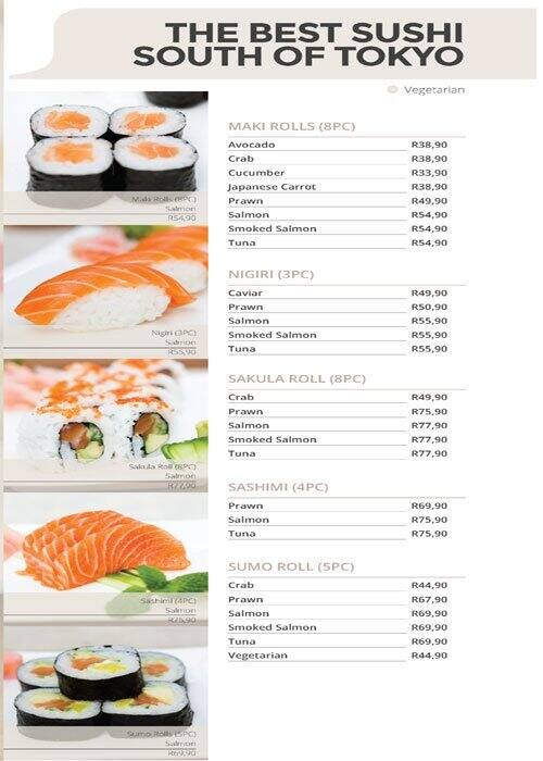 Menu at Parrots restaurant, Centurion, Shop 136