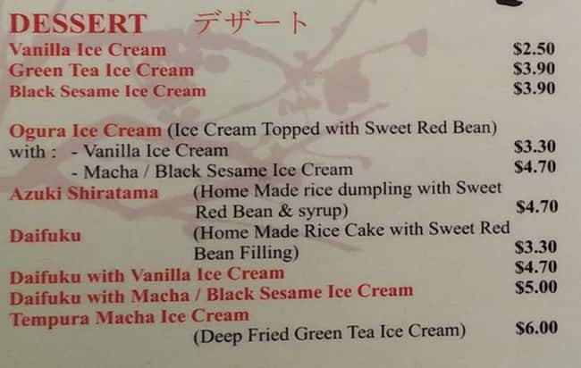 Menu at Yamato Japanese - Exhibition Street restaurant, Melbourne