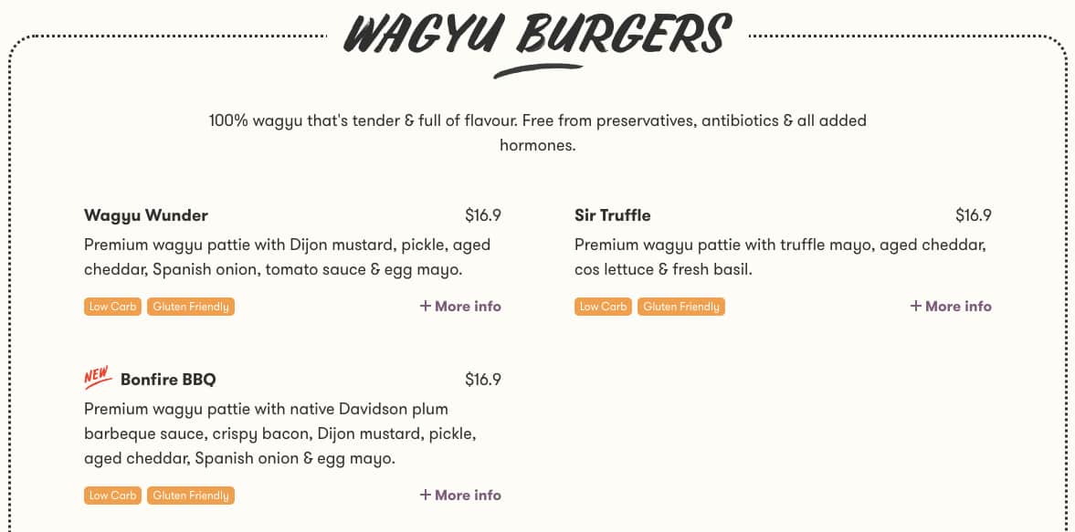 Menu at Grill'd restaurant, Rockingham, Rockingham Shopping Centre