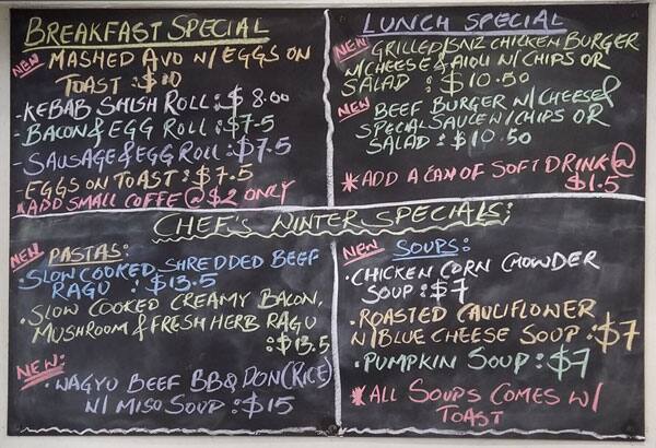 Menu at Trinity Cafe and Restaurant, Burwood