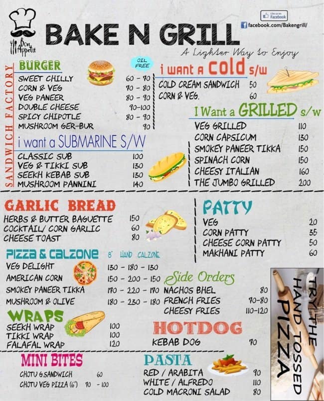 Bake N Grill Menu, Menu for Bake N Grill, Model Town, Ludhiana - Zomato