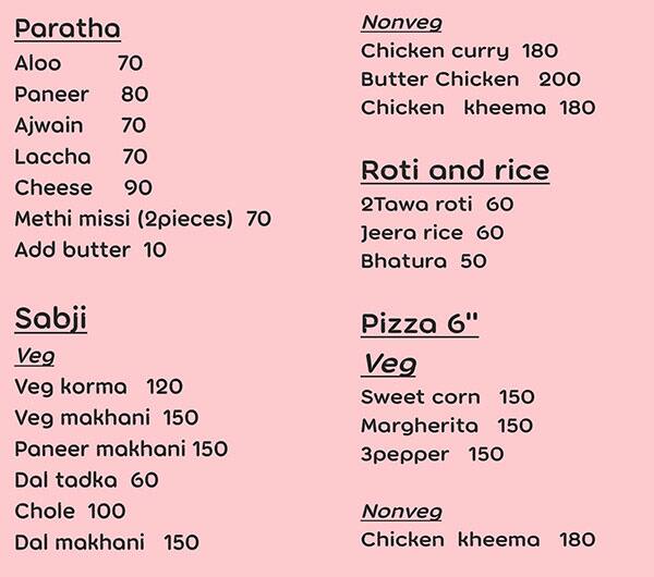 Menu of Oye Kithe, CBD-Belapur, Navi Mumbai