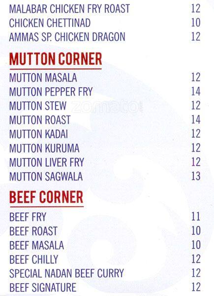 Menu at Alka Ammas Restaurant, Dubai