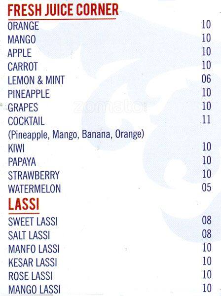 Menu at Alka Ammas Restaurant, Dubai
