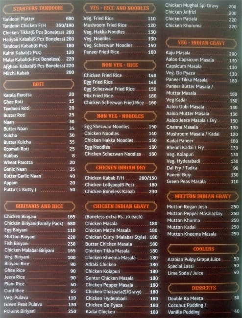 Mughal Treat Menu, Menu for Mughal Treat, HSR, Bangalore - Zomato