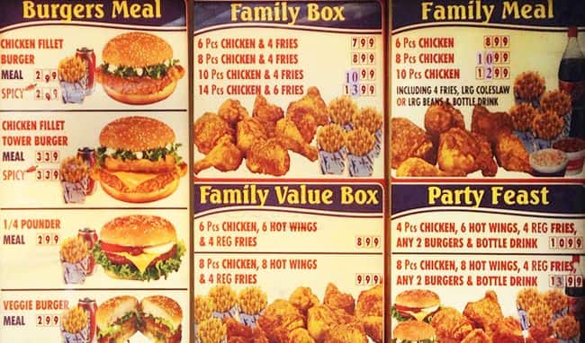 Menu at Kansas Chicken & Ribs fast food, London